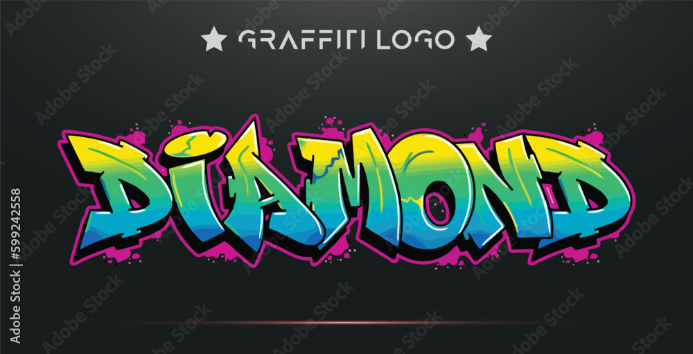 The Name Diamond In Graffiti