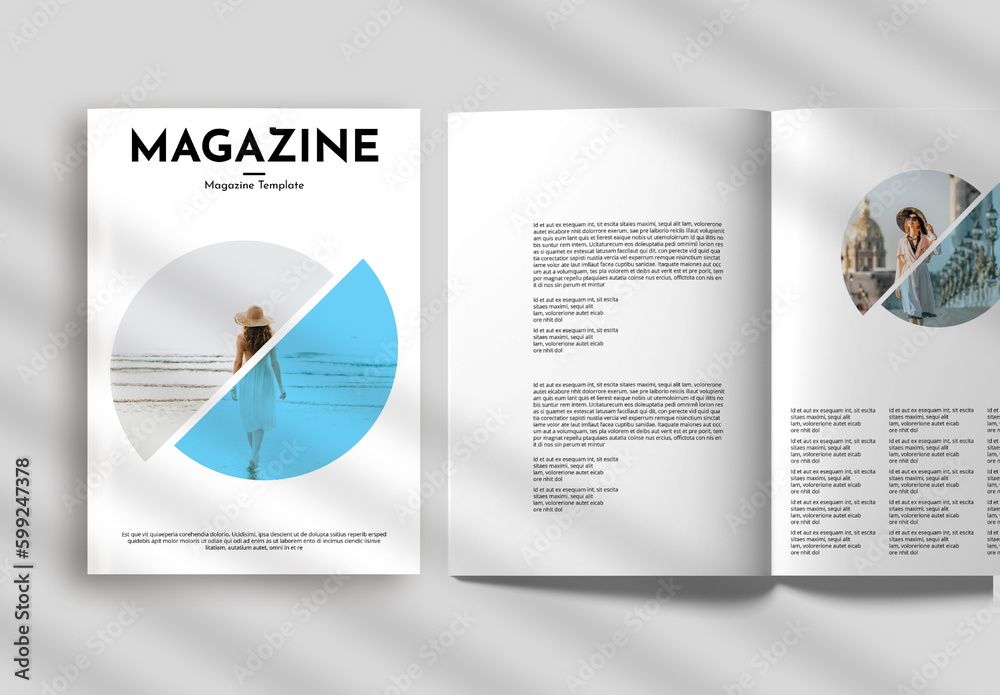 Minimal Magazine Layout Stock Template | Adobe Stock