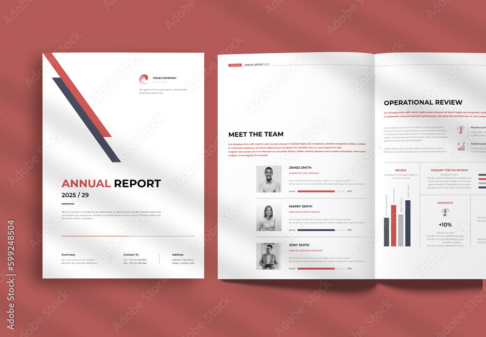 Annual Report Stock Template | Adobe Stock