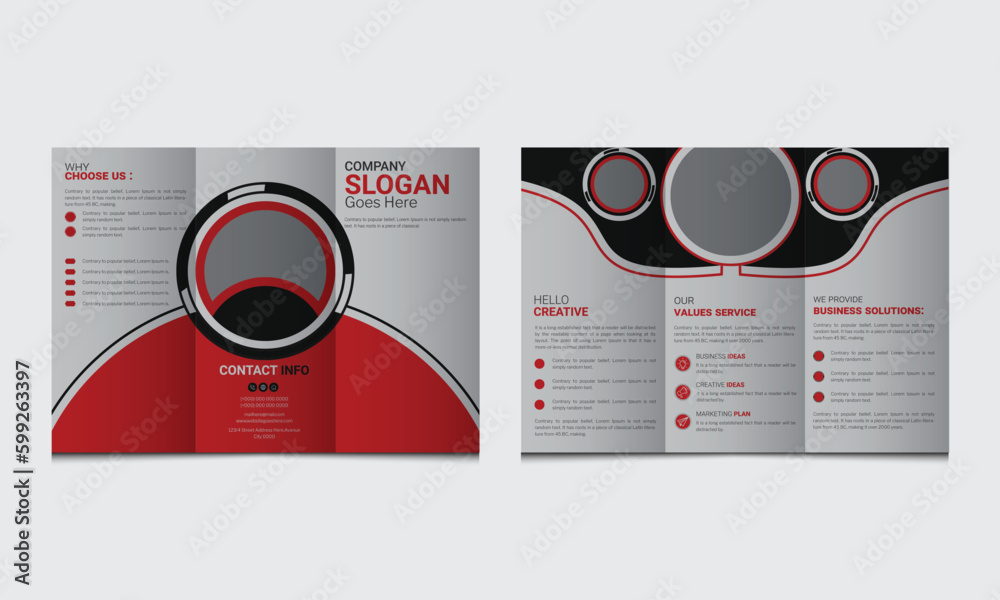 Brochure Design. Trifold Brochure Template Design. Fold Brochure, Print ...