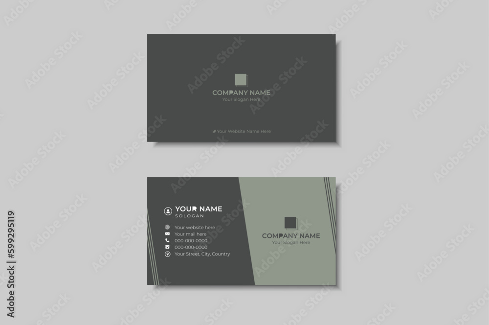 Premium aesthetic business card layout template design for your company ...