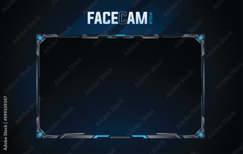 New, futuristic and modern face-cam border for streamers and gamers ...