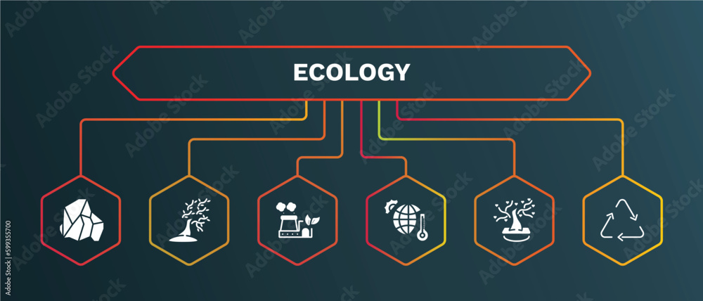 set of ecology white filled icons. ecology filled icons with ...