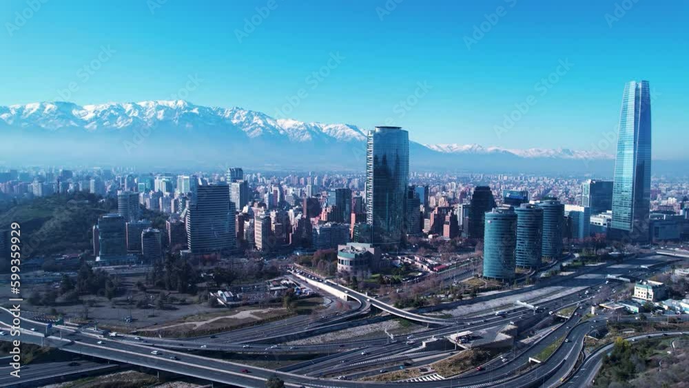 Downtown City At Santiago Metropolitan Region Chile. Cityscapes High ...