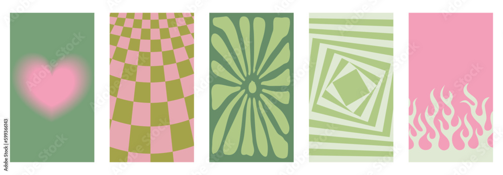 Vector illustration, vertical abstract backgrounds and graphic prints ...