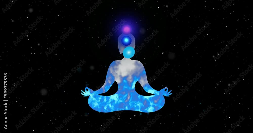 looped animation of the Buddha chakra system according to Vedic ...