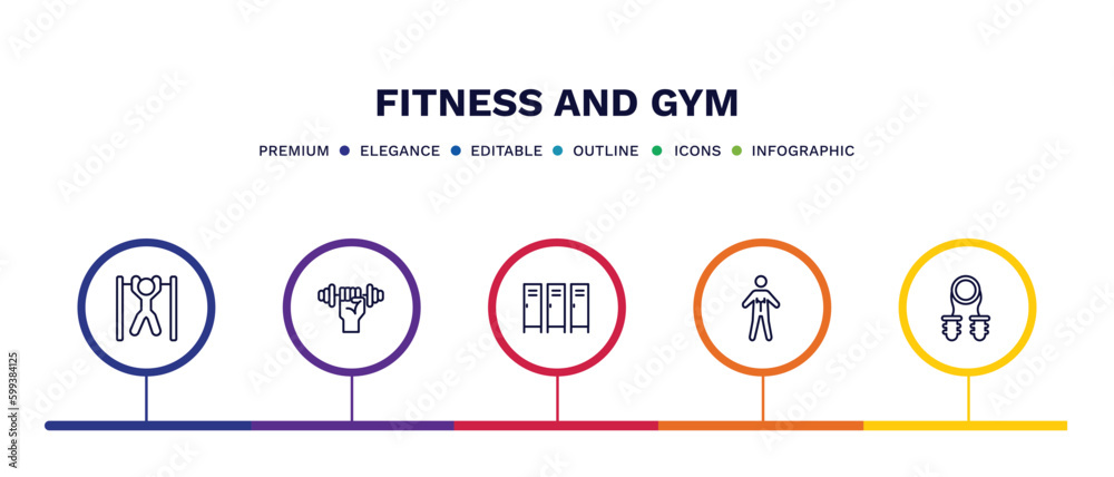 set of fitness and gym thin line icons. fitness and gym outline icons ...