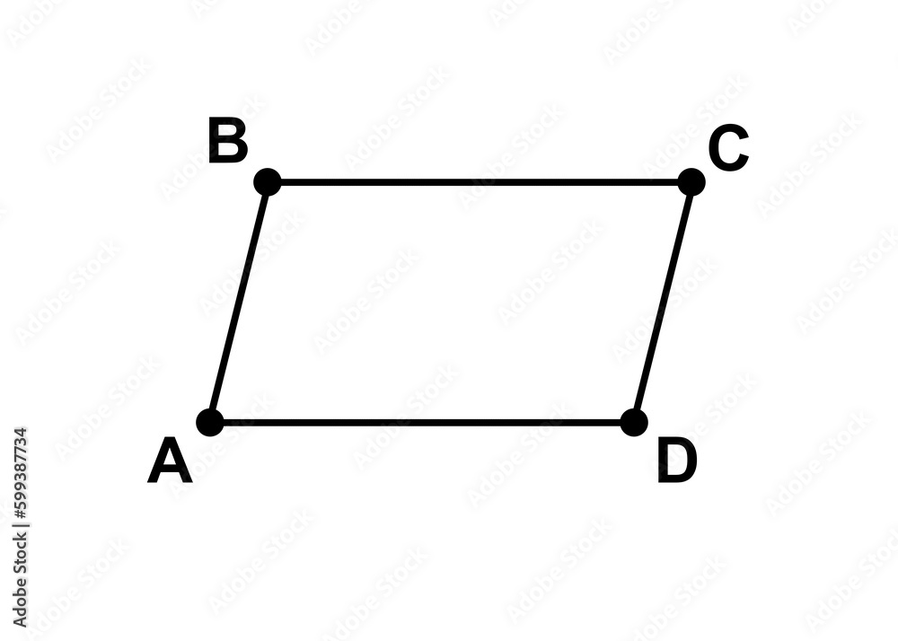 Parallelogram illustration isolated on white background. parallelogram ...