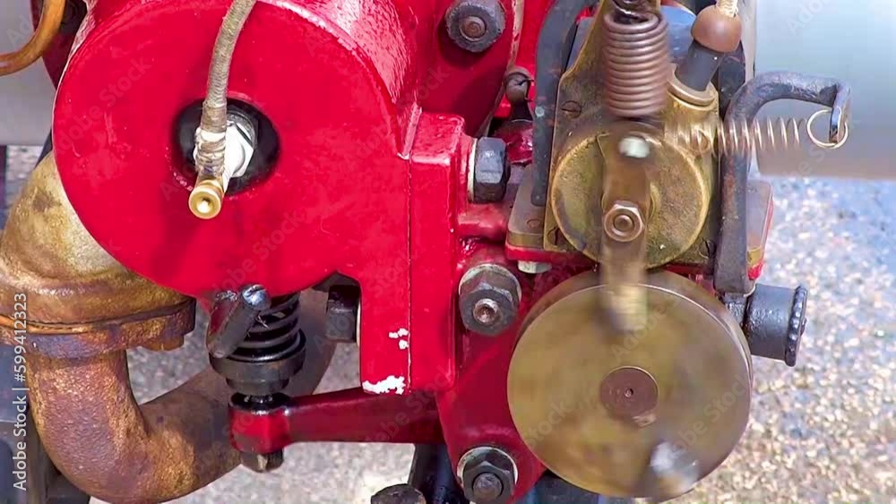 The shaking and vibrating mechanism of the motor of a steam wheeled ...