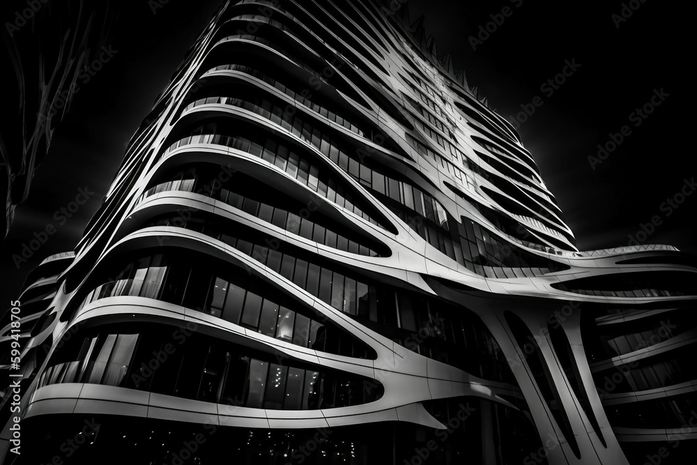 Standing tall and sleek, this ultramodern building exemplifies the ...