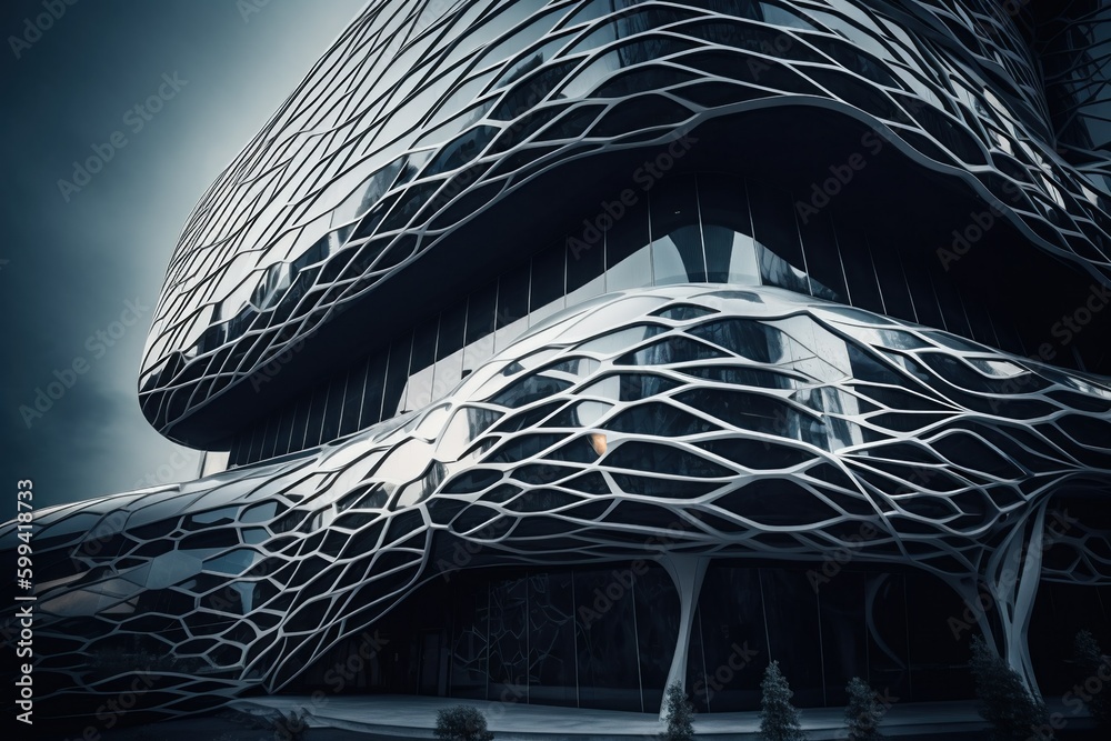 Standing tall and sleek, this ultramodern building exemplifies the ...