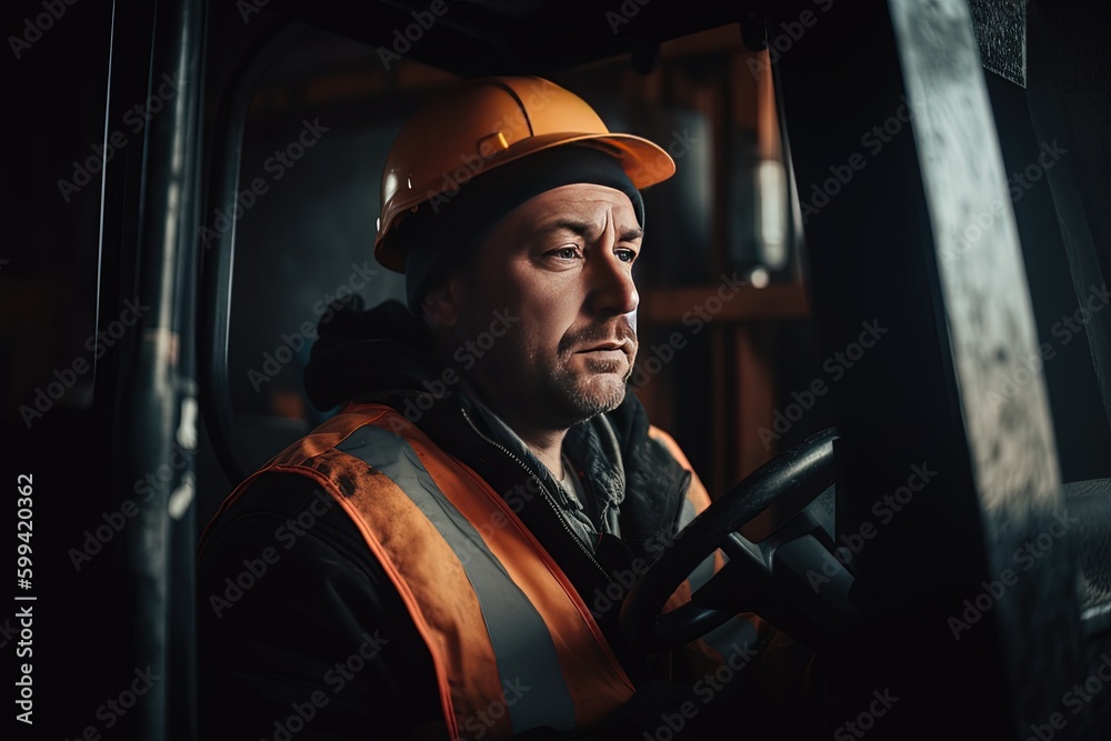 An operator using a forklift to move large pallets of boxes in a ...