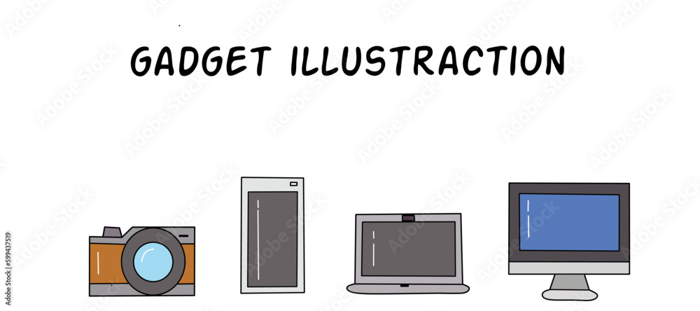 gadget illustraction vector eps Stock Vector | Adobe Stock