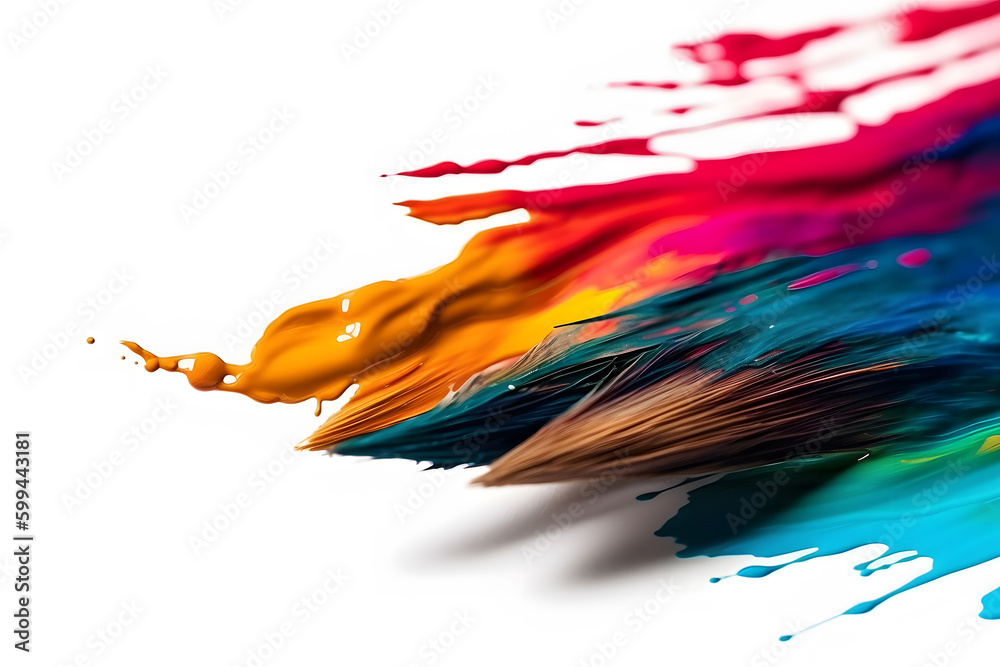 Abstract oil painting blot. Blurred spot blob of freehand drawing ...