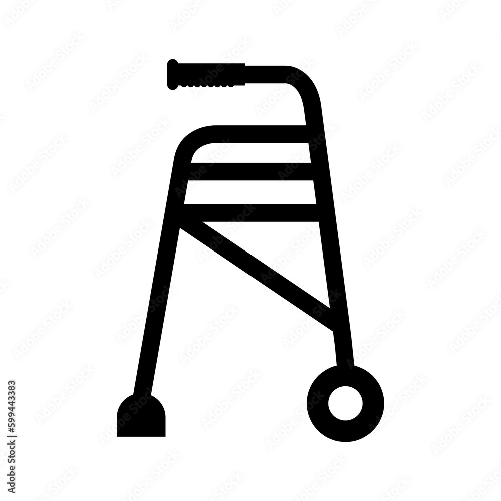 walker for disabled person vector illustration on white background..eps ...