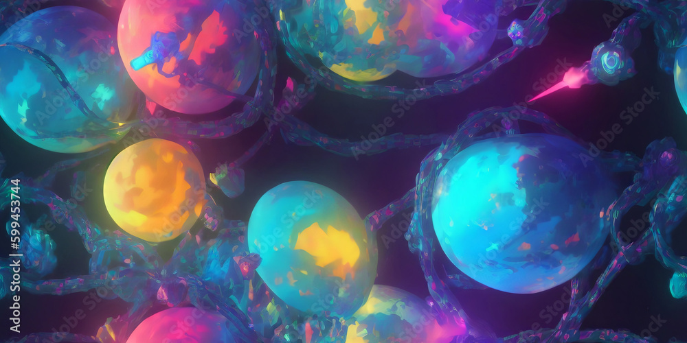 Tiles Tileable Abstract Colorful Orbs Matte Painting Background ...