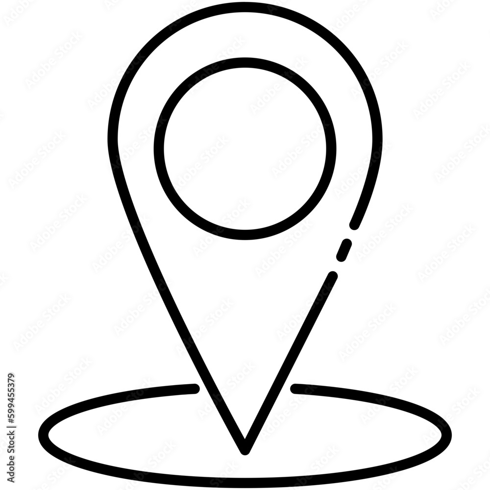 GPS Marker Icon. Map Pin Information Symbol. Line Icon Vector Stock ...