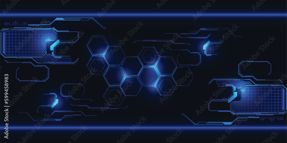 Abstract futristic digital technology empty space and background with ...