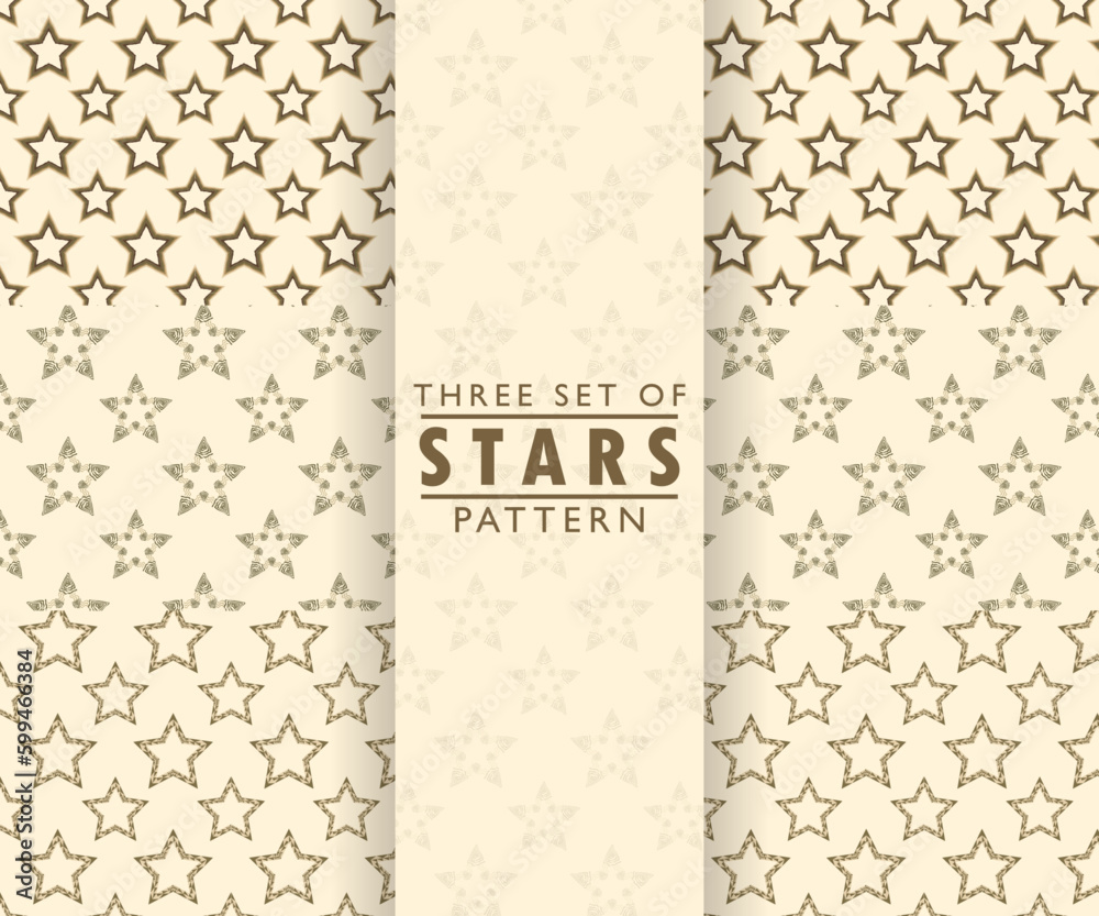 Tiny Stars Vector Patterns. Irregular Hand Drawn Simple Starry Sky ...