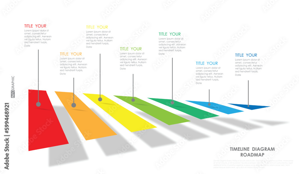 roadmap business project color timeline diagram Infographic roadmap ...