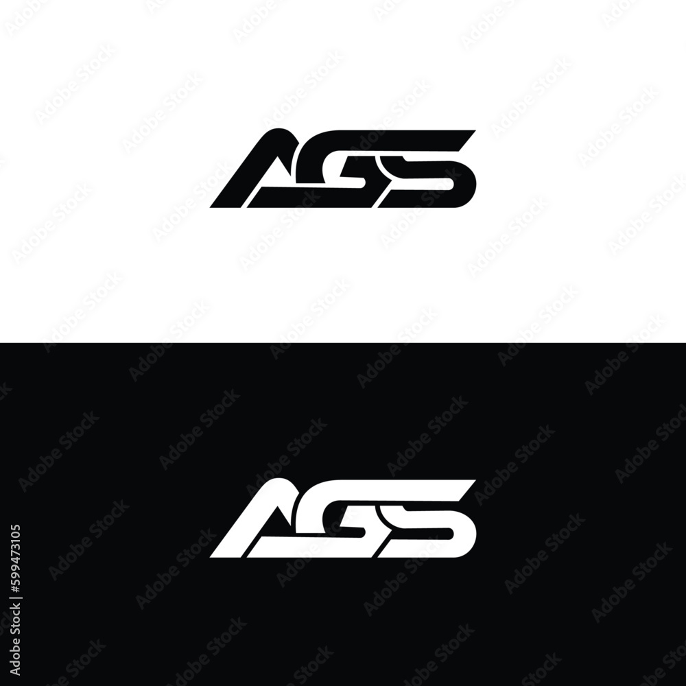 Initial based modern and minimal Logo. AGS letter trendy fonts monogram ...