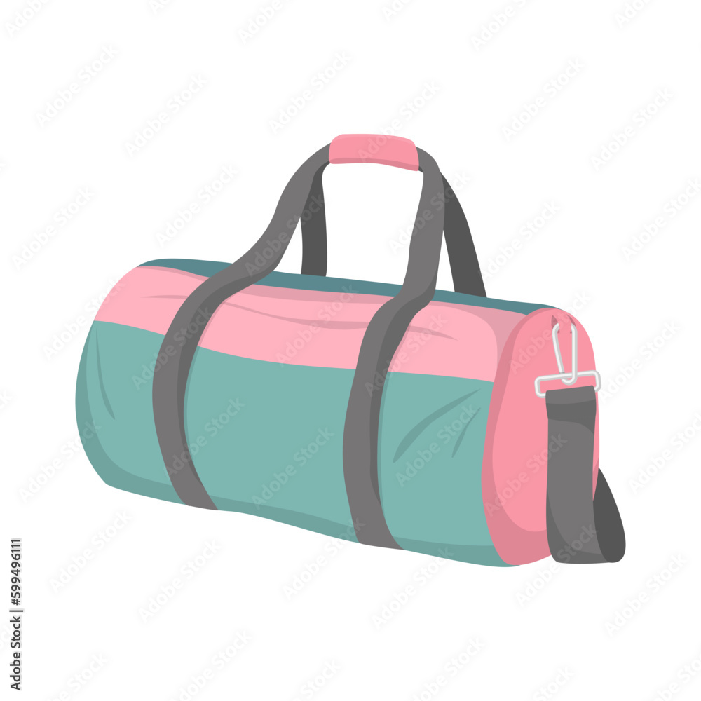 Gym bag vector illustration isolated on white background. The concept ...
