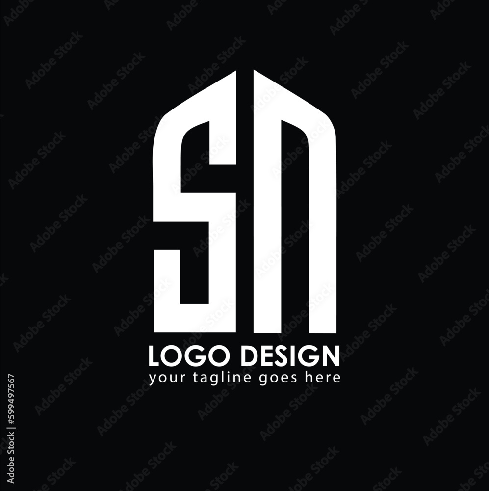 SN SN Logo Design, Creative Minimal Letter SN SN Monogram Stock Vector ...
