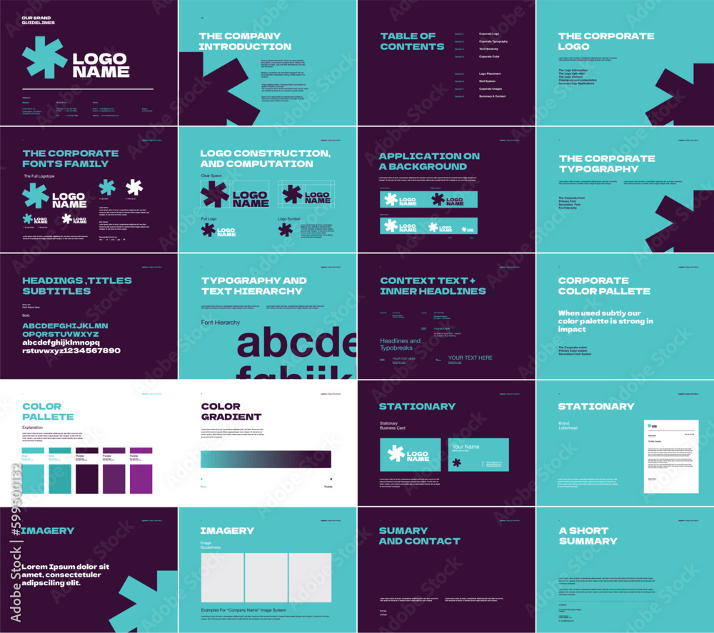 Poster Modern Brand Guidelines Manual Layout – Wall Art | UkPosters