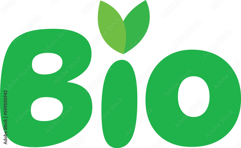 Bio food typography vector design for health centers, organic and ...