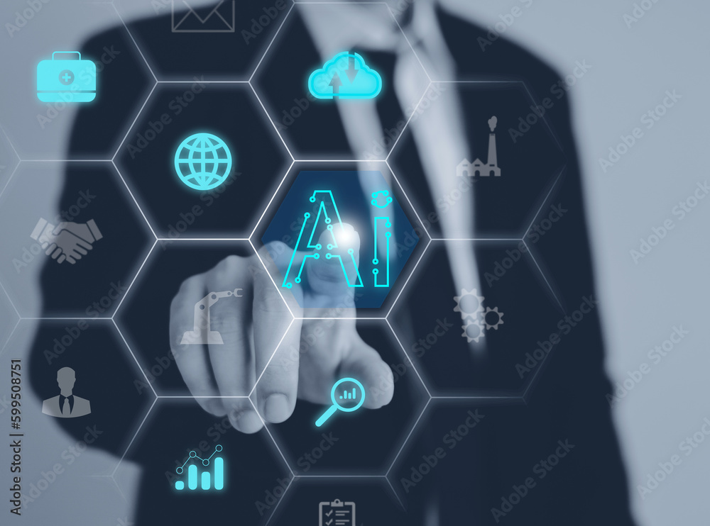 Artificial intelligence concept, brain, nervous system, business ... Artificial intelligence concept, brain, nervous system, business ...