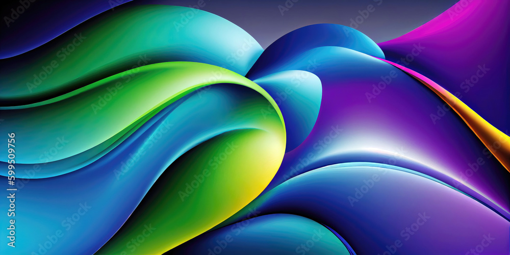 Abstract colorful curvy background wallpaper design (Generative AI ...