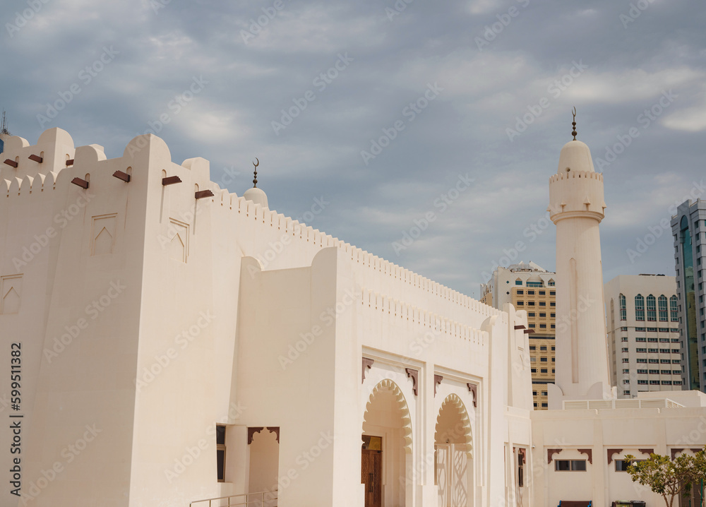 Travel to Abu Dhabi in UAE. contrast between modern architecture and ...