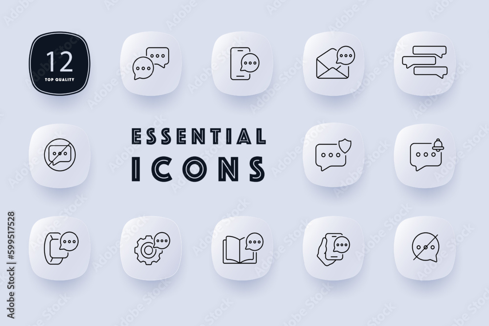 Options icon set. Set of gears and cogs symbolizing different choices ...