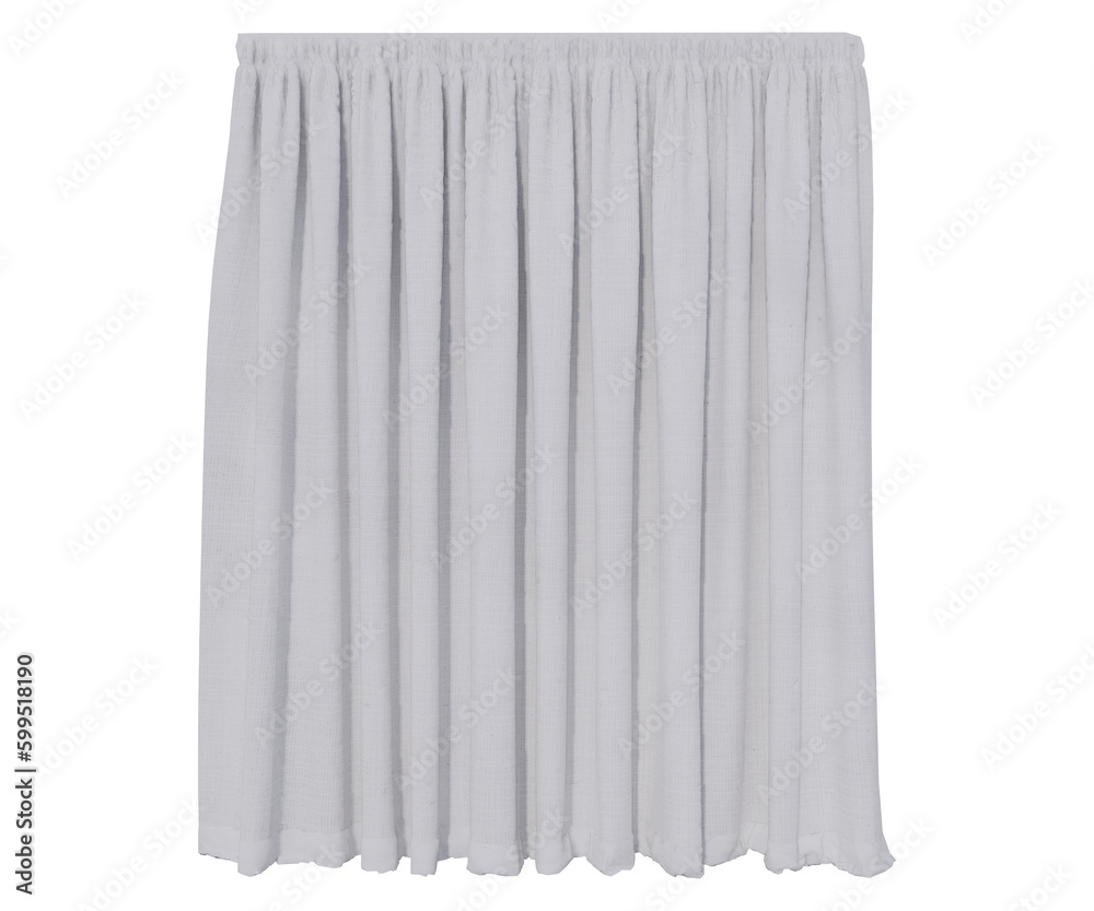 curtains sheer grey in PNG isolated on transparent background. with 3D ...