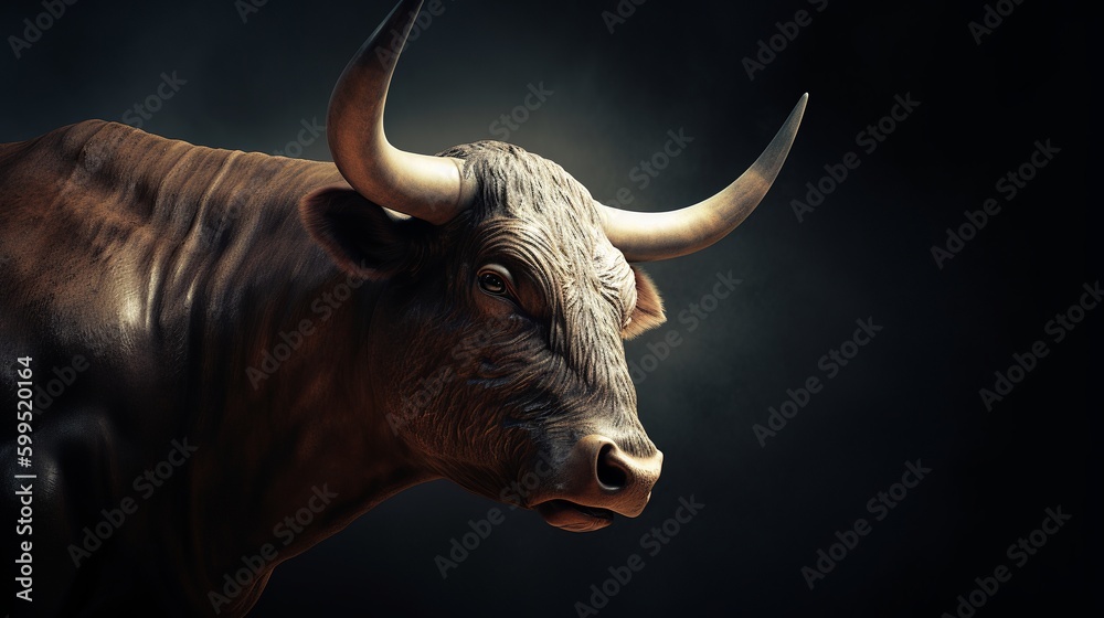 Bull. Exchange trading. Data analysis. Business analysis. Finance chart ...