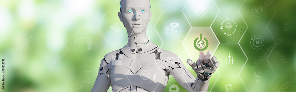 Green technology, using ECO solutions concept. Manage and restore ...