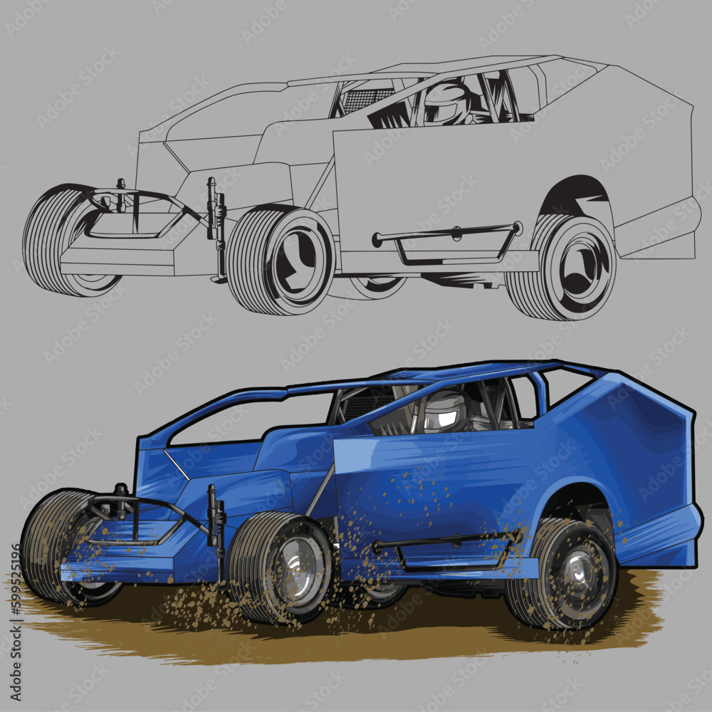 blue drag race racing car isolated in gray background for business ...