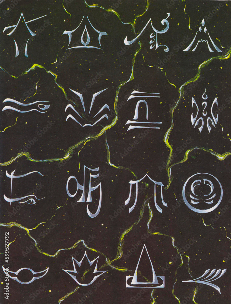 Coats of arms, shields, runes, and symbols. Stock Illustration | Adobe ...