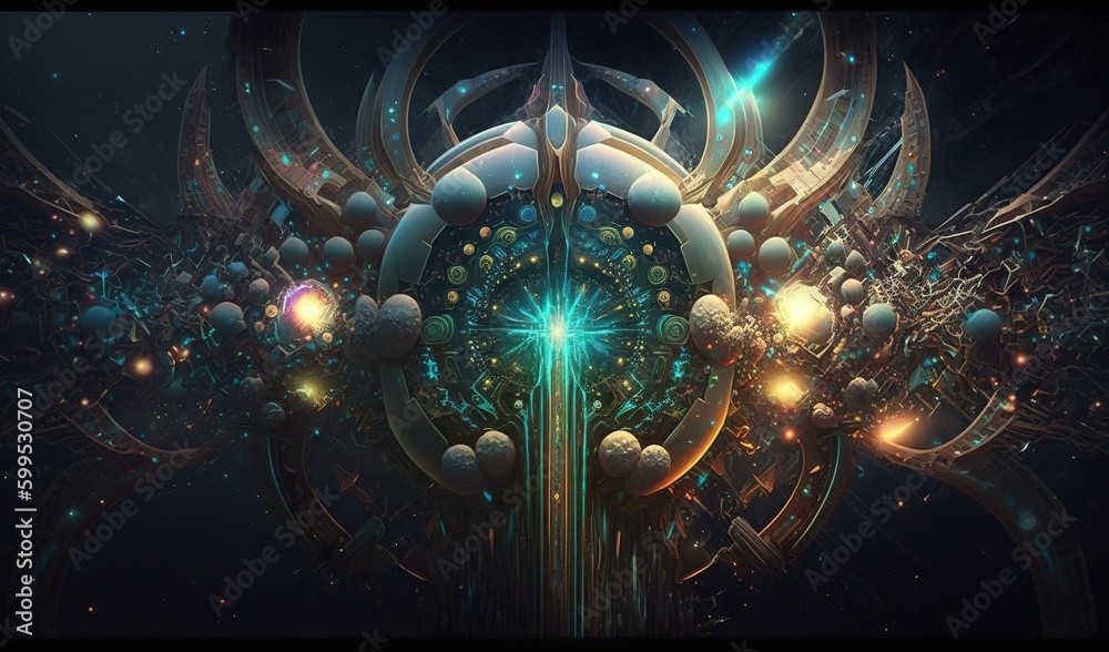 Ilustrace „abstract art of a ball or sphere in curved wavy round and ...