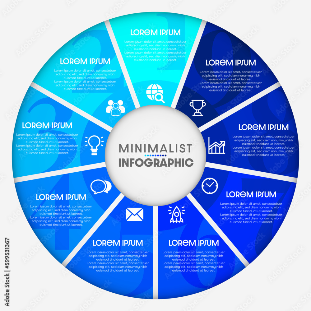 Creative concept for infographics. business information display process ...