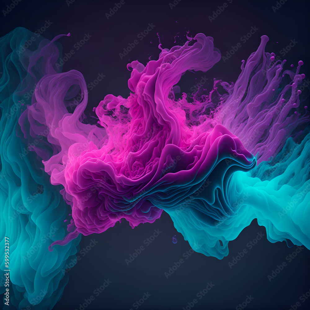 Mist, water splash. Color gradient, smoke wave, background with free ...