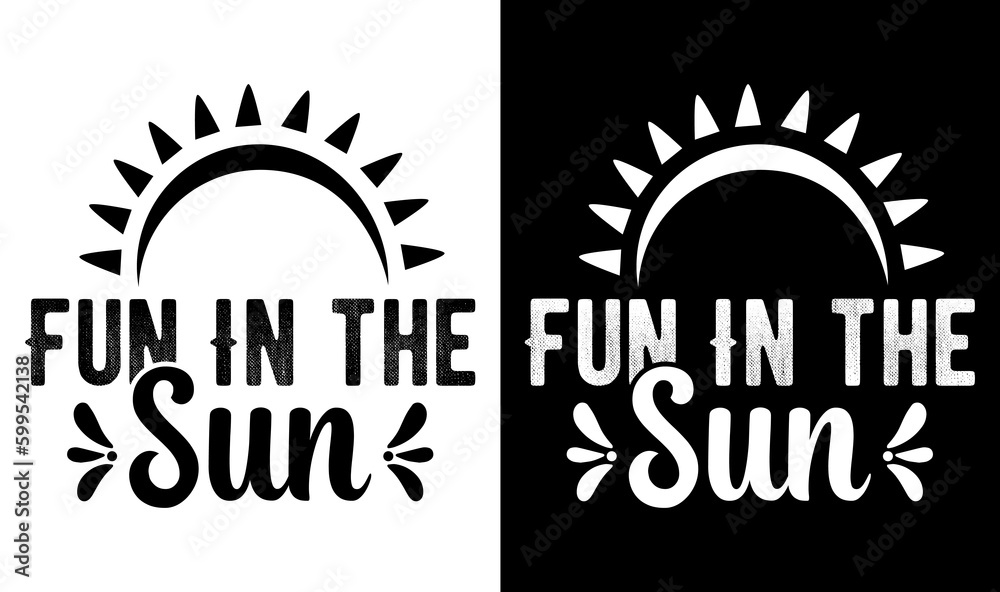 Vetor de Fun In the Sun SVG File, Beach Summer Bundle SVG, Beach Summer ...