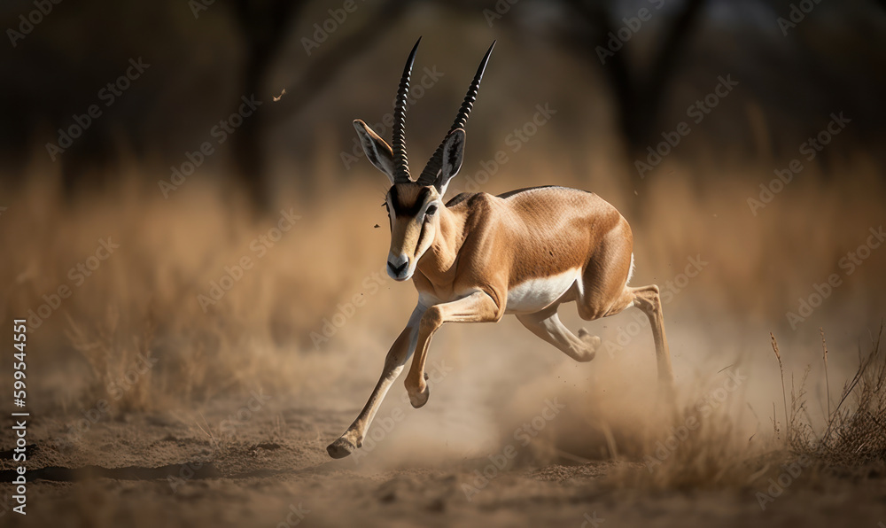 Photo of gazelle, captured in breathtaking moment of speed & agility as ...