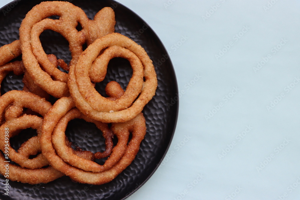 Foto de Sel roti, ring shaped sweet bread, popular food in nepal ...