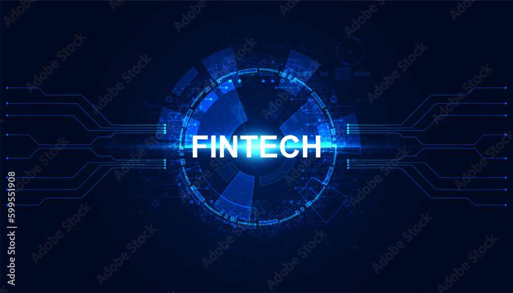 Abstract circle digital concept ideas fintech financial technology ...