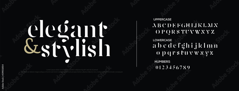 Elegant alphabet letters font set. Classic Custom Lettering Designs for ...