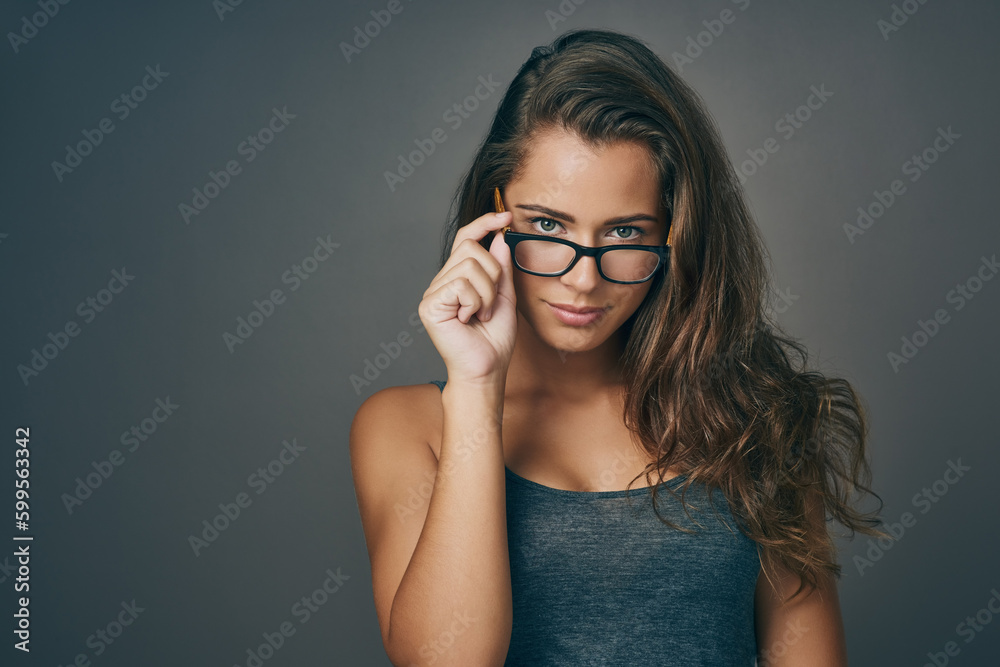 What matters most is how you see yourself. Studio shot of an attractive ...