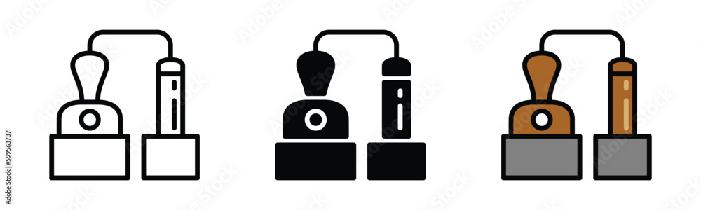 Distillery icon vector. Beer and brewing icons symbol in thin line ...