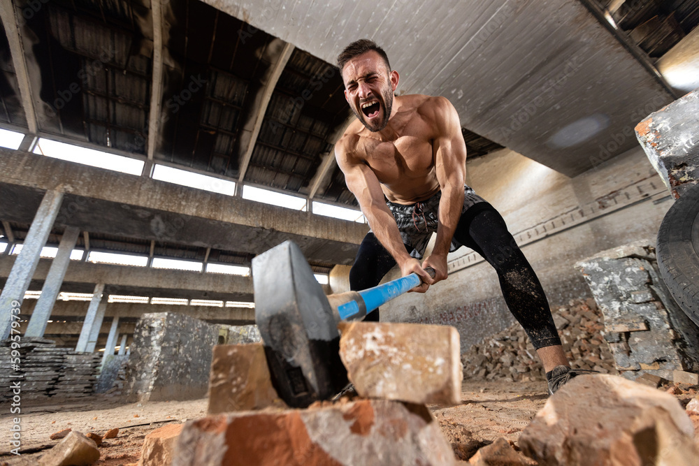 Here is a great exercise, break bricks with a hammer while being ...