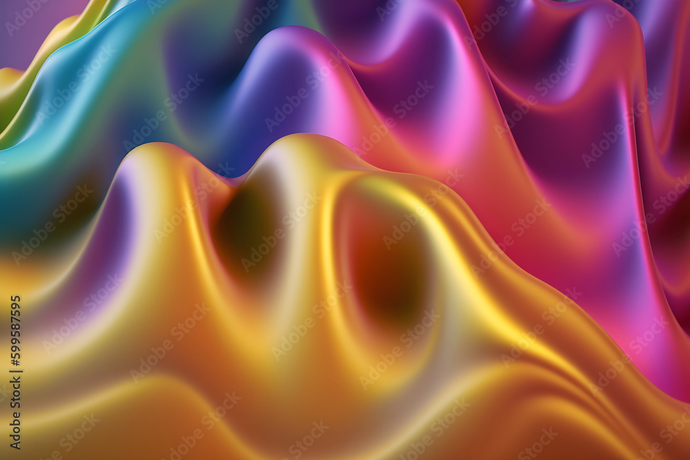Generative AI illustration of abstract background with wavy pattern in ...